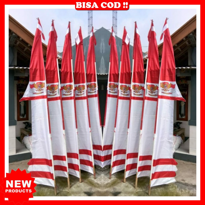 Jual Bendera Merah Putih Agustusan Kain Segitiga Plastik 2023 Umb Warna ...