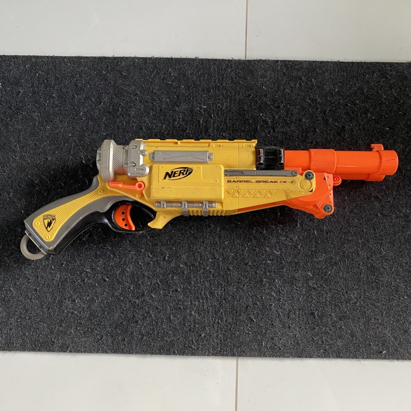 Jual Nerf Barrel Break IX-2 var kuning mainan tembakan bekas preloved ...