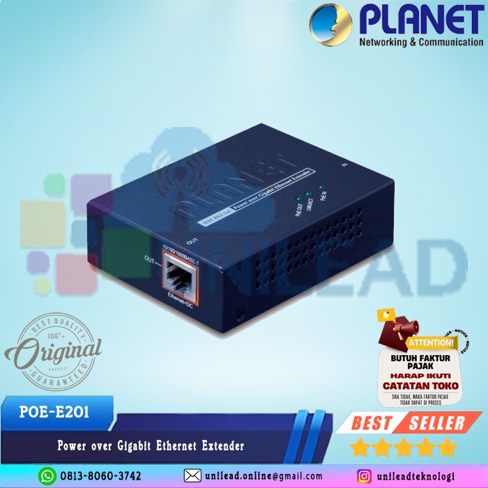 Jual Terlaris Poek Planet Poe-E201 Ieee 802.3At Power Over Gigabit ...