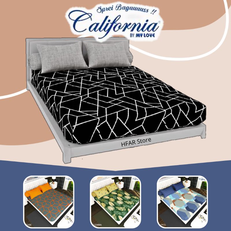 Jual CALIFORNIA Sprei California 160x200 Queen Size | Shopee Indonesia