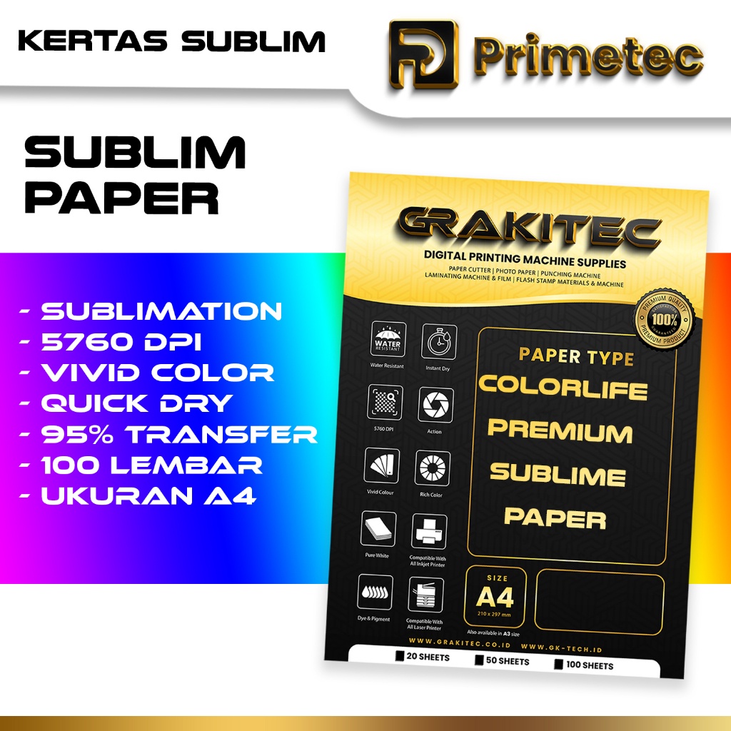 Jual Kertas Sablon Sublim Transfer Paper A4 110 Gsm - Grakitec ...