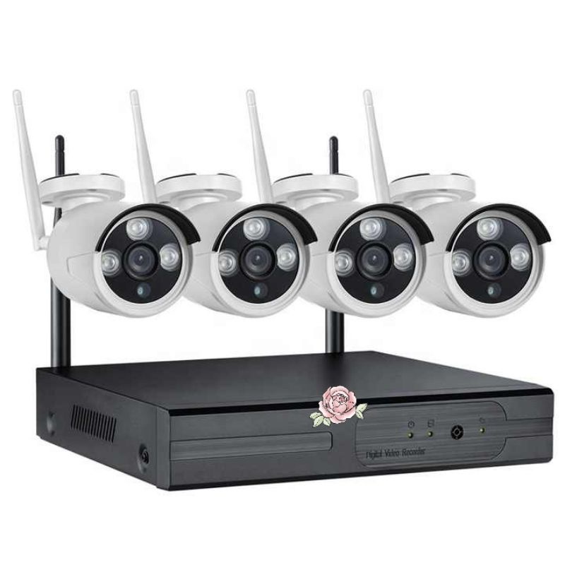 Jual paket kamera ccty wireless NVR KIT 4 camerakomplit tinggal pasang ...
