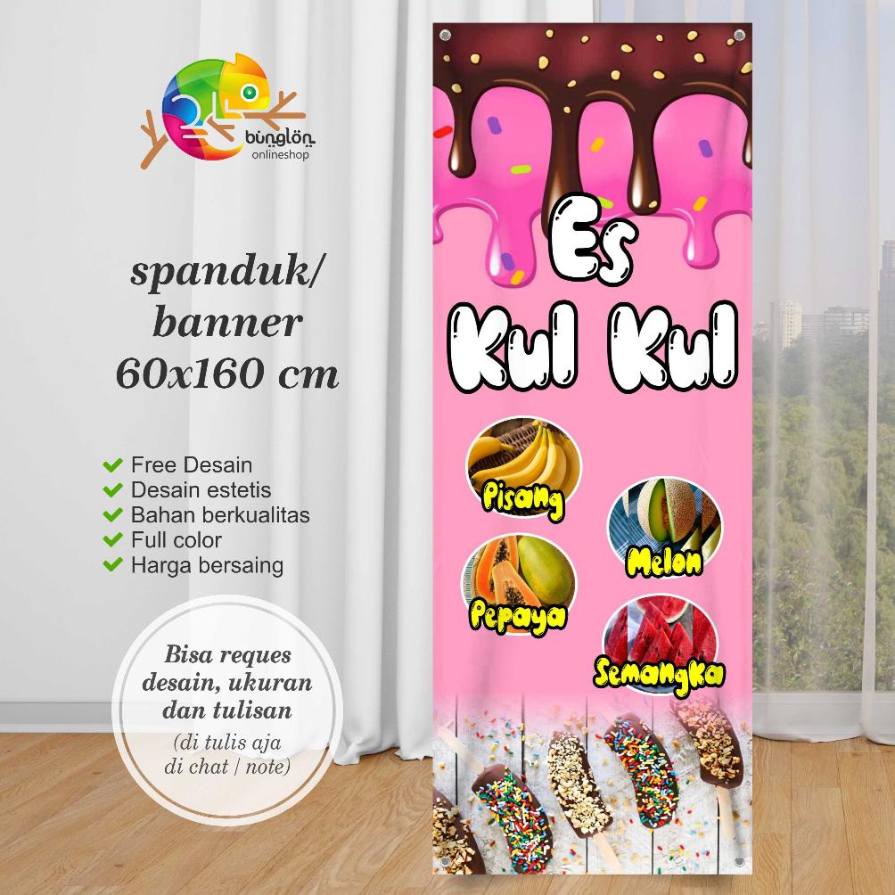 Jual Murah Size 60X160 Cm, Spanduk Banner Es Kul-Kul Bisa Request ...