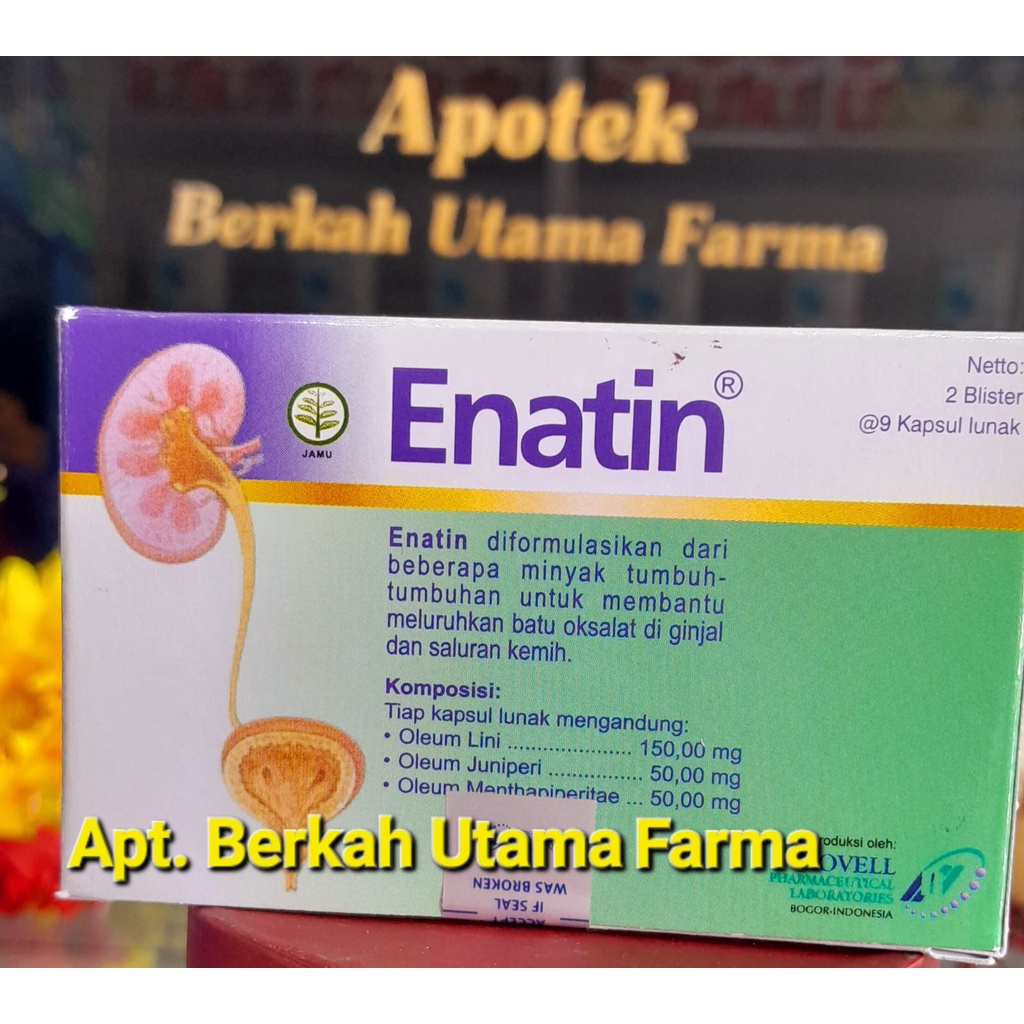 Jual Enatin Box Isi 18 Kapsul Lunak - Mencegah Terbentuknya Batu Ginjal ...