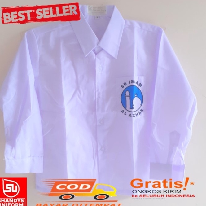 Jual MALL Baju seragam sekolah al azhar sd lengan panjang - Shandys ...