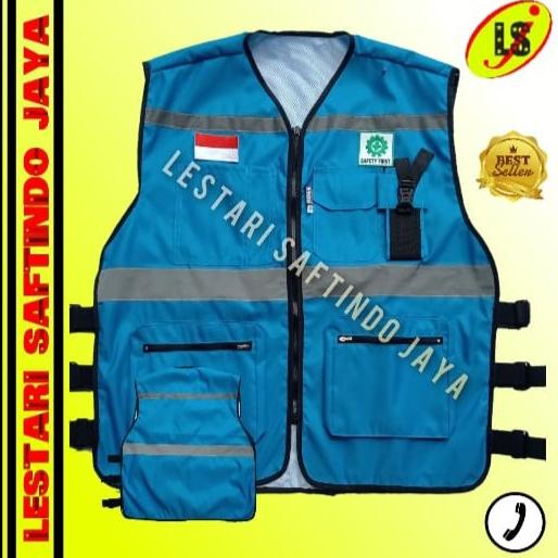 Jual ROMPI SAFETY VEST TASLAN BIRU PERTAMINA-ROMPI SAFETY PROYEK BIRU ...