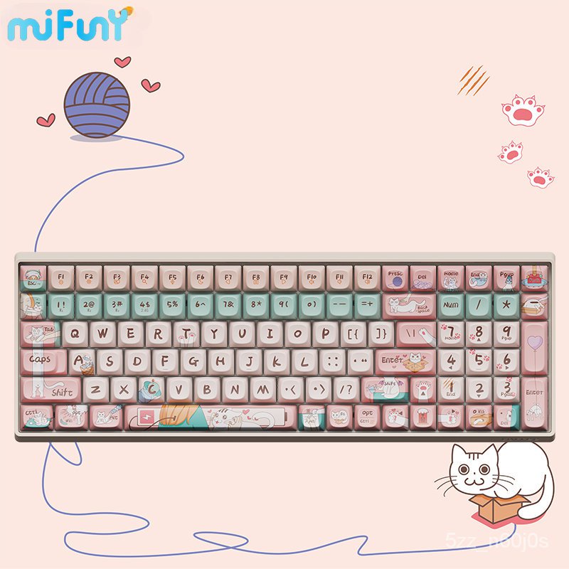 Jual &ECHOME Wireless Mechanical Keyboard 24 Cartoon Styles Available ...