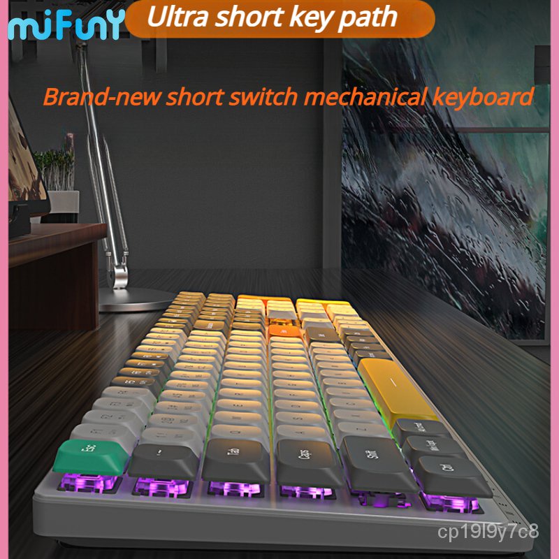 Jual &MIFUNY Ultra Thin Wireless Mechanical Keyboard Slim Compact 110 ...
