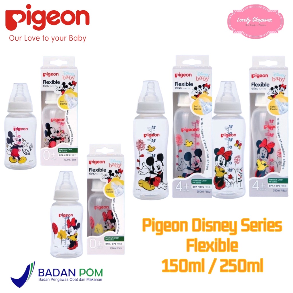 Jual PIGEON Disney Botol Susu PP Slim Flexible Nipple Mickey Minnie | Shopee Indonesia