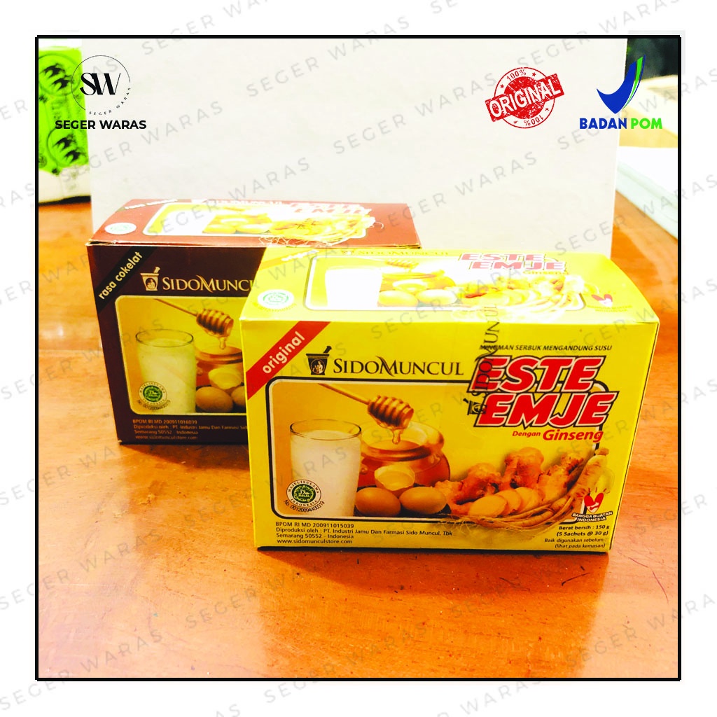 Jual ESTE EMJE Ginseng original & cokelat (1 dus isi 5 sachet) | Shopee ...
