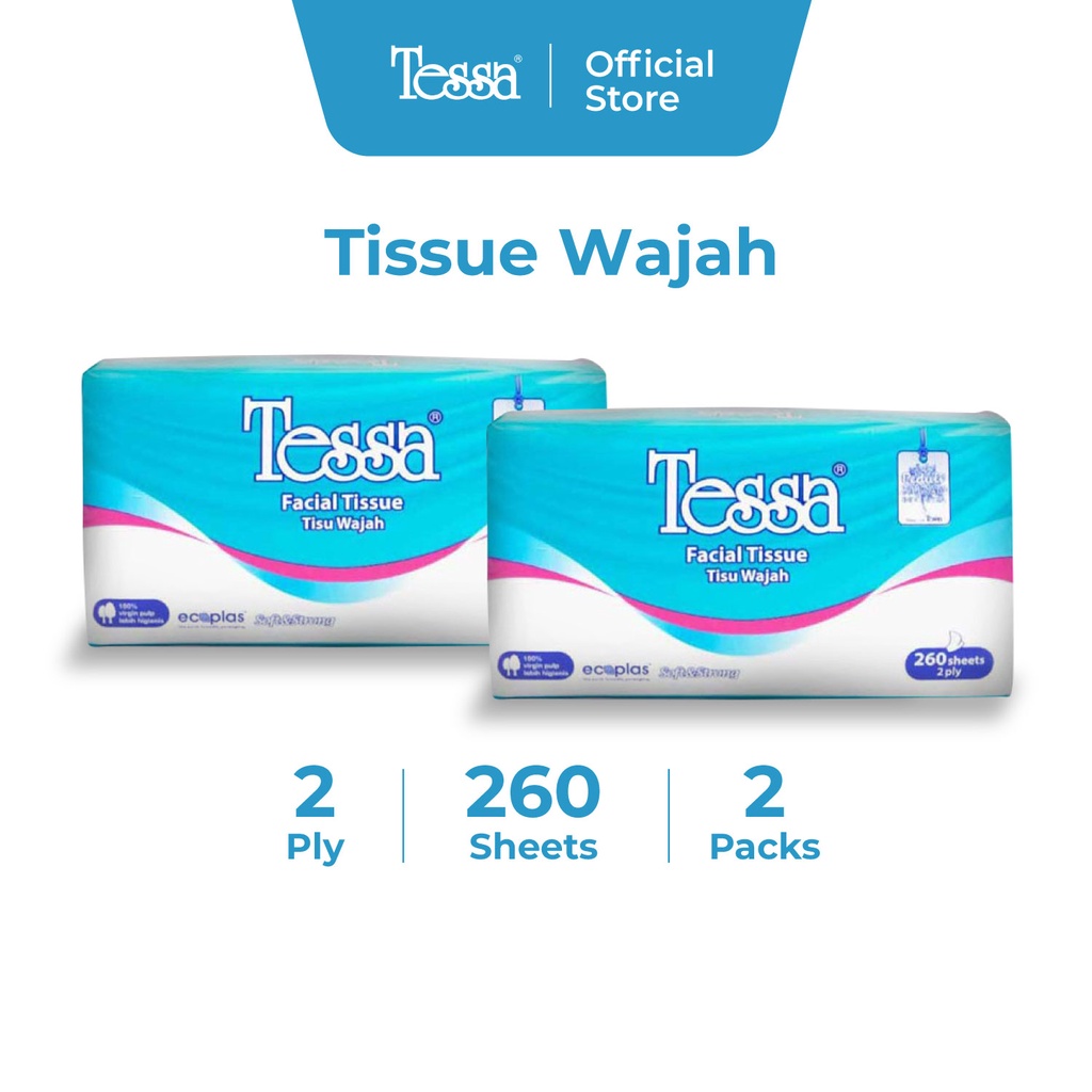 Jual Tessa Facial Tissue Isi (260 sheets x 2 ply) - 2 pcs | Shopee ...