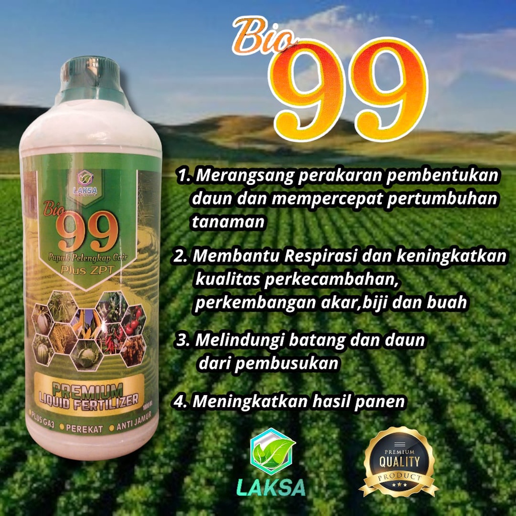 Jual BIO 99 PUPUK Pelengkap Cair plus ZPT 1liter | Shopee Indonesia