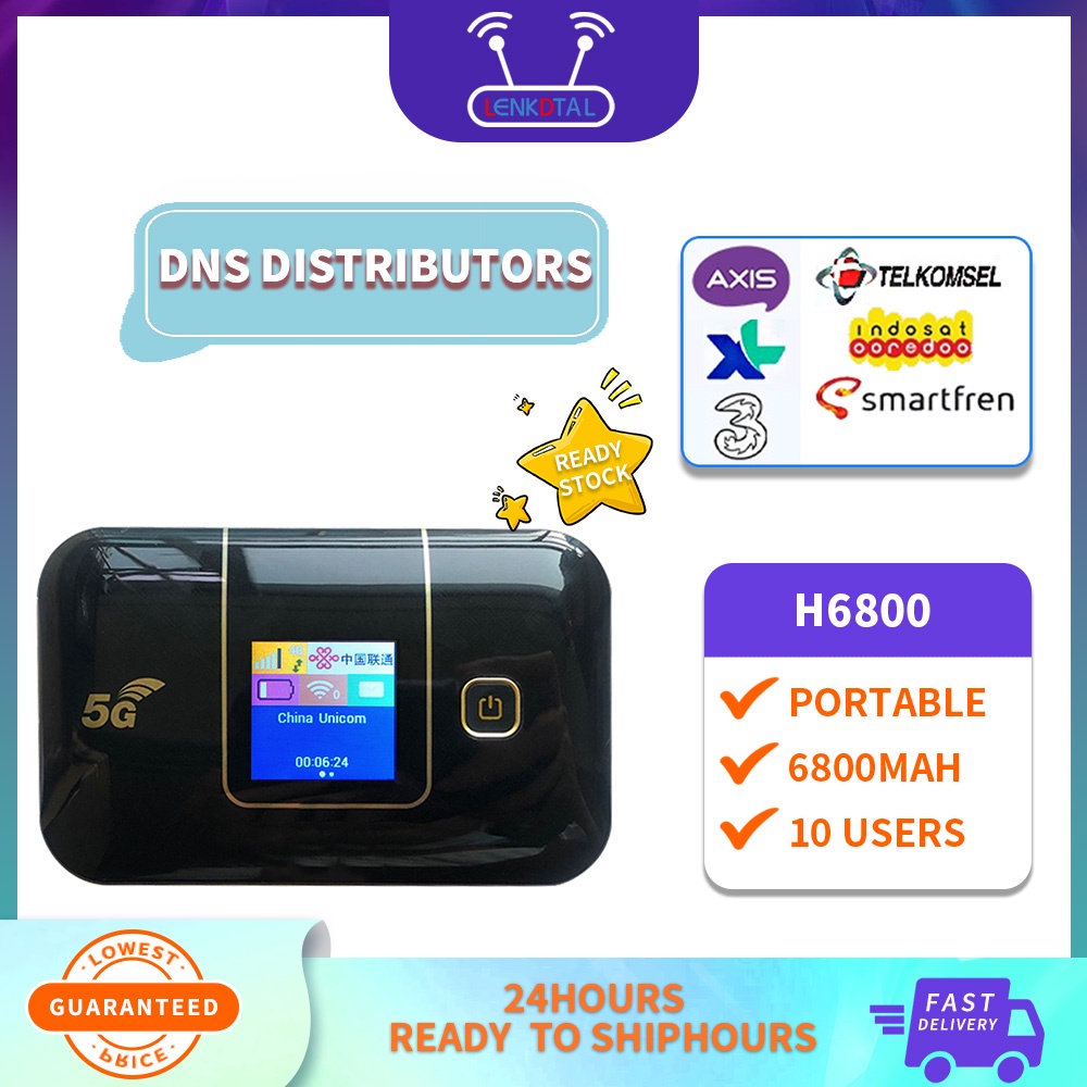 Jual H6800 4G LTE POCKET WiFi Battery wireless DATA AND HOTSPOT ...