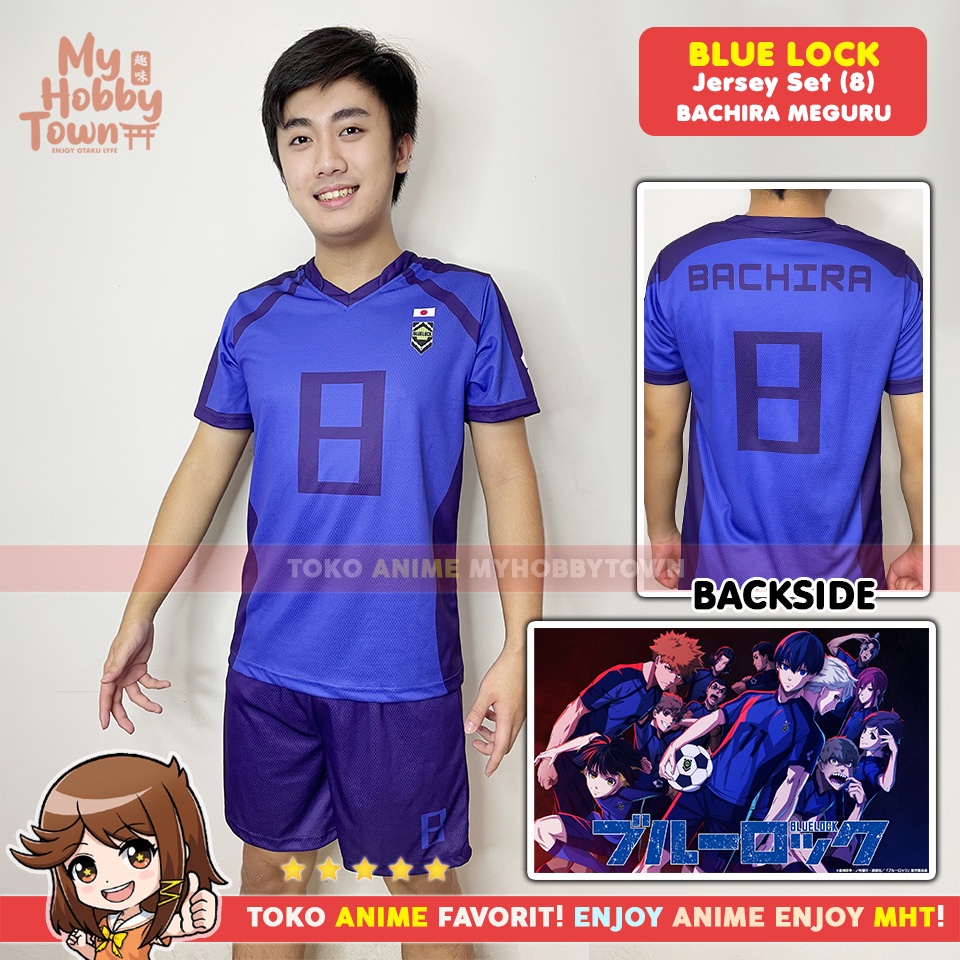 Jual Kostum Jersey Blue Lock No. 8 Meguru Bachira Anime Cosplay ...