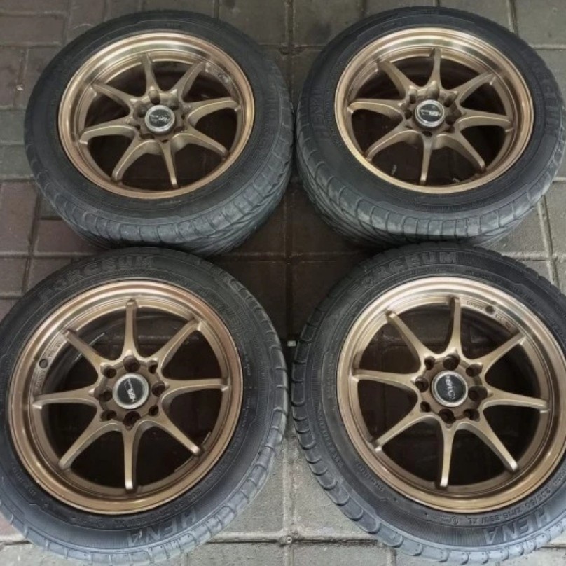 Jual Velg Mobil Bekas Ring 15 Lubang 4 VOLK RAYS R15X7 8X100-114,3 ET38 ...