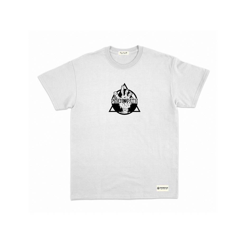 Jual Psychopath - Triangle Logo ( White ) Kaos/T-shirt | Shopee Indonesia