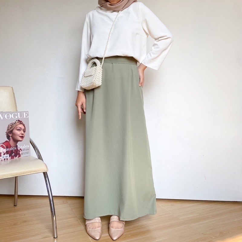 Jual MOORA Rok A Line by chocolava / Korean skirt / rok wanita | Shopee ...