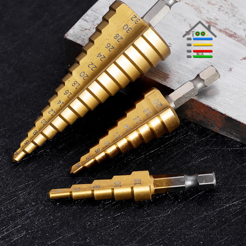 Jual MATA BOR PAGODA HSS TITANIUM STEP CONE KEPALA BULAT | Shopee Indonesia
