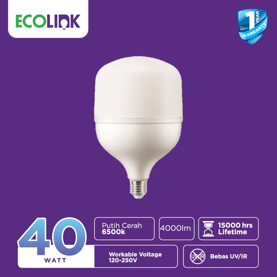 Jual Lampu LED TForce Ecolink Bulb Capsule 40W 40 Watt 40Watt E27 Putih ...