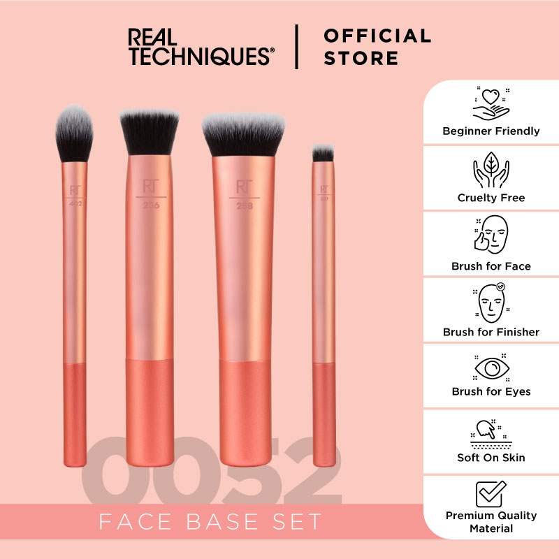Jual Real Techniques 10005200 Face Base Set Kuas Brush Makeup Wajah ...