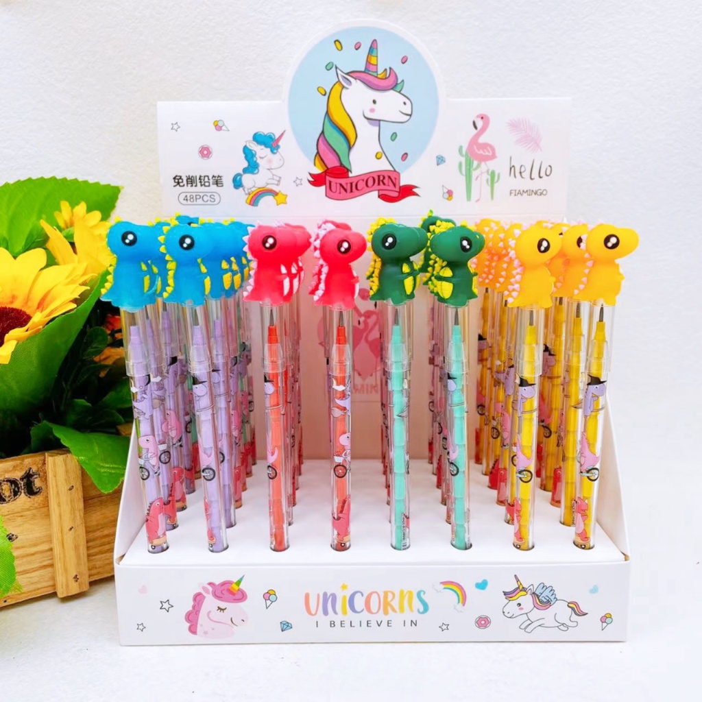 Jual (1 pcs) pensil lantu lantu bensia pensil mekanik karakter cabut ...