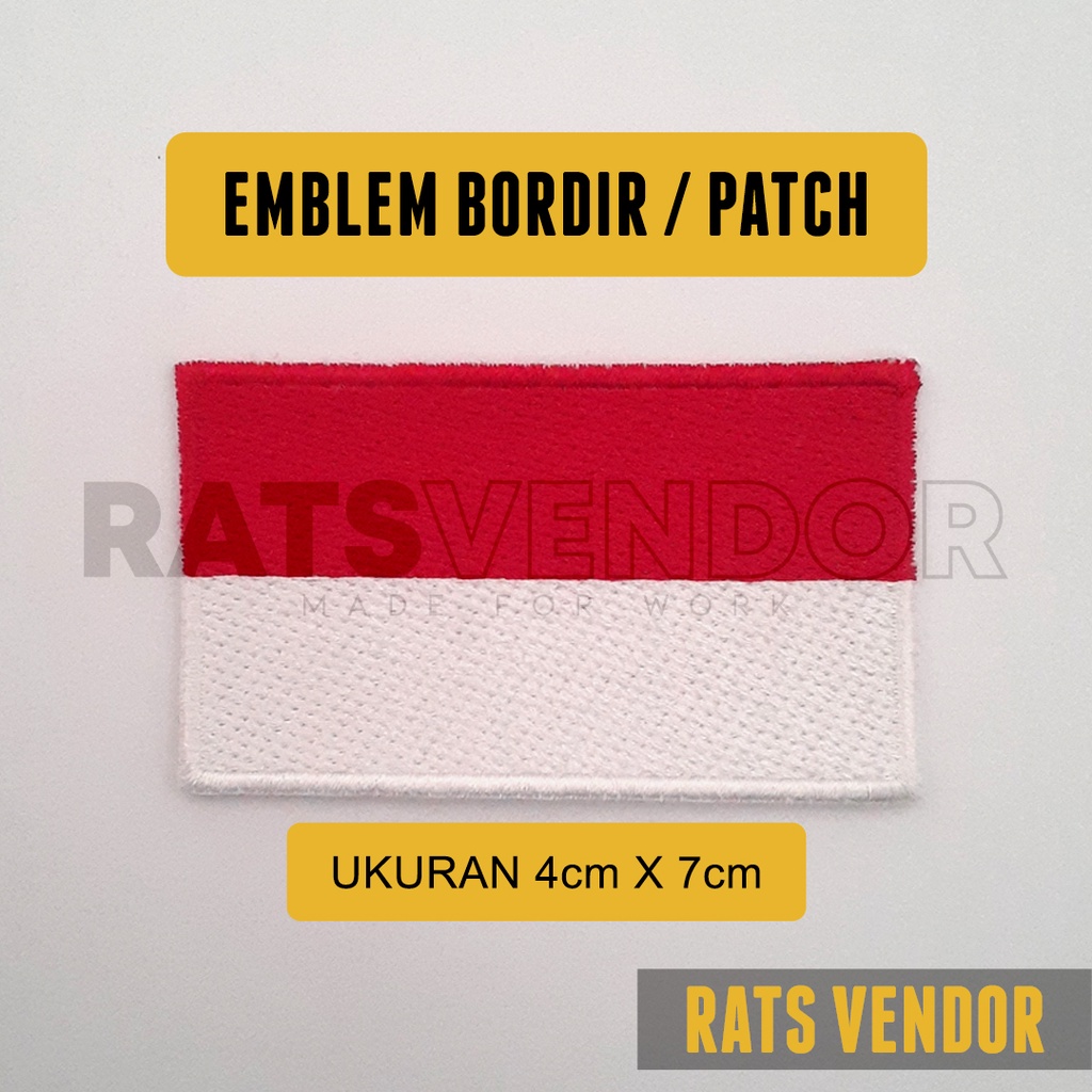 Jual Emblem Bordir Patch Bendera Merah Putih Indonesia | Shopee Indonesia