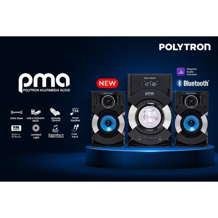 Jual POLYTRON Speaker Aktif Multimedia PMA9527 PMA9527 PMA 9527 FM radio | Shopee Indonesia