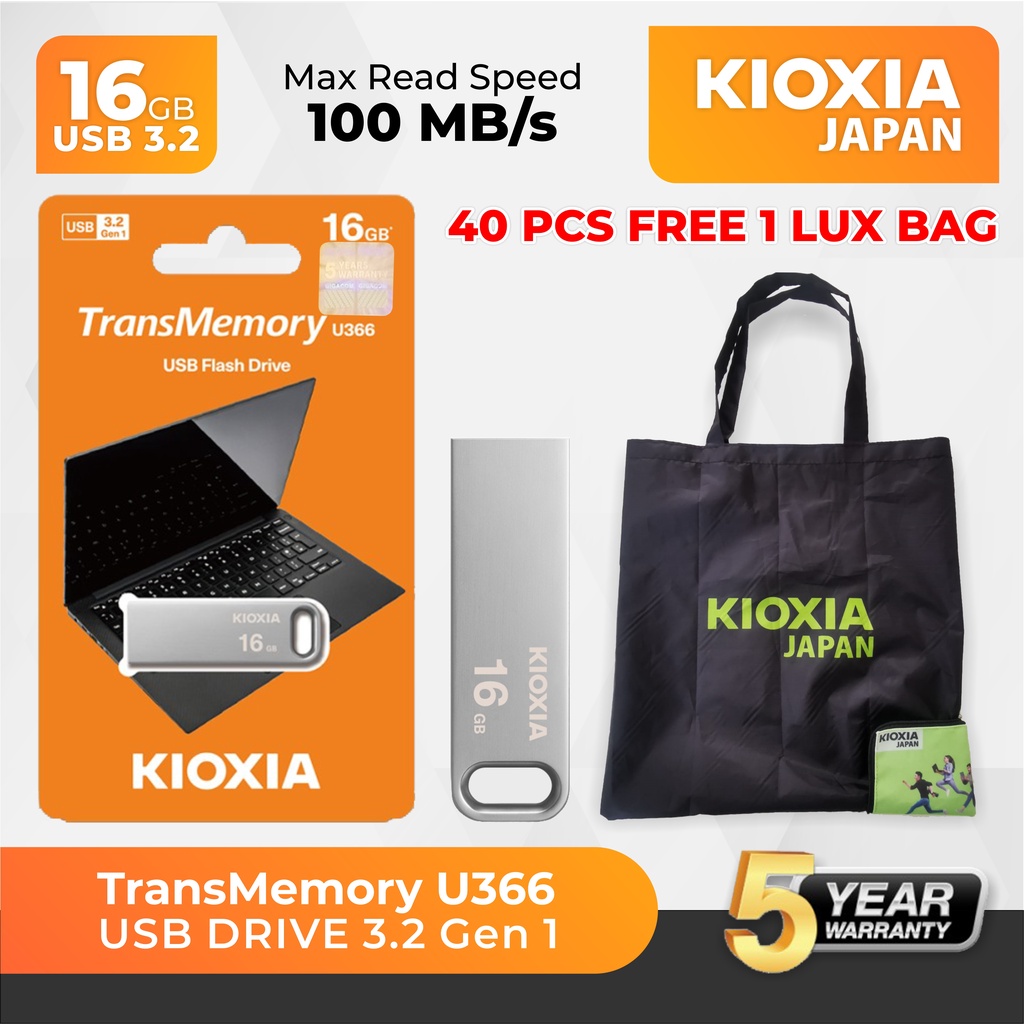 Jual Flash disk KIOXIA U366 16GB USB 3.2 100% ORIGINAL BODY METAL | Shopee Indonesia