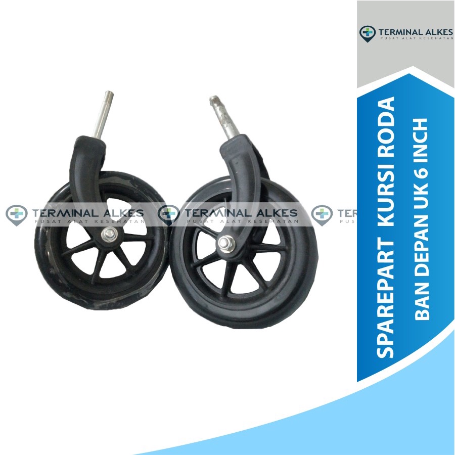 Jual SPAREPART KURSI RODA / BAN DEPAN UK 6 INCH | Shopee Indonesia