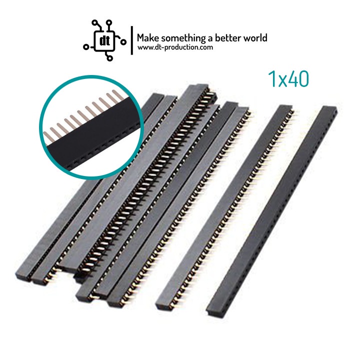 Jual Pin Header Female 40 Pin 2.54mm | Shopee Indonesia