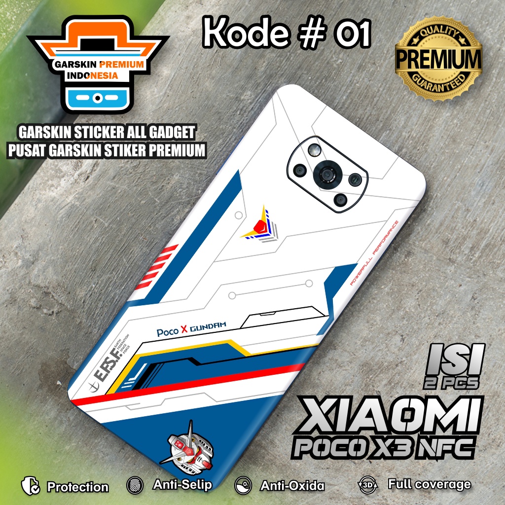 Jual COD Garskin Sticker Xiaomi Poco X3 NFC Motif 16- 20 Bisa Request ...