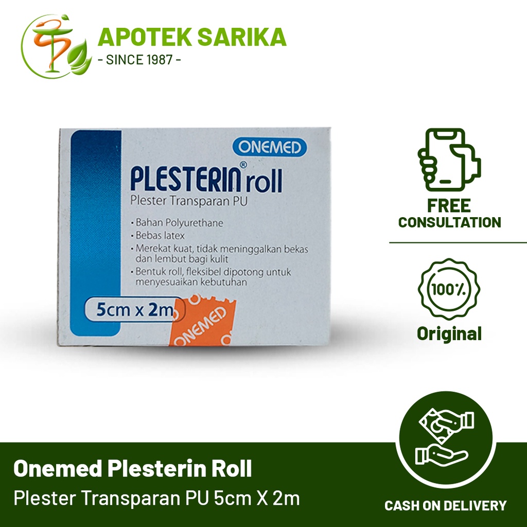Jual Onemed Plesterin Waterproof Roll 5 Cm X 2 M dan 10 Cm X 2 M ...