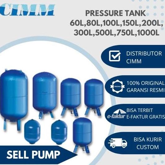Jual Pressure Tank Cimm 1000L 10 Bar Cimm Afe Ce 1000L Original Made ...
