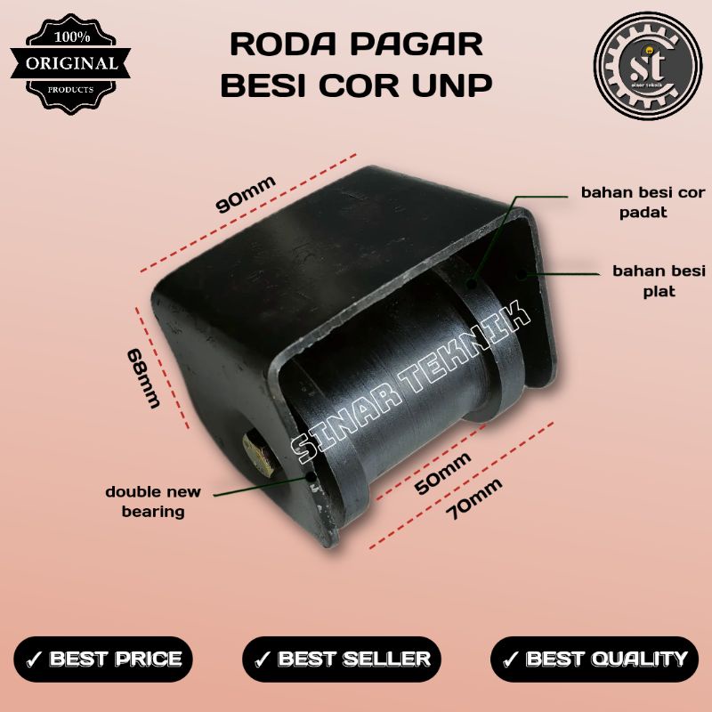 Jual Roda pagar roda besi roda pagar besi UNP | Shopee Indonesia