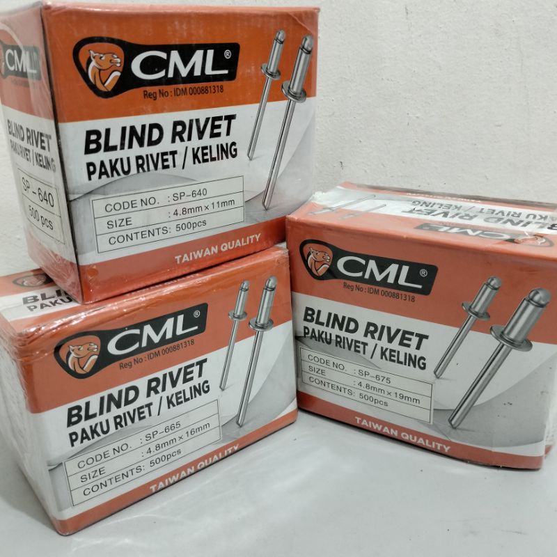 Jual PAKU RIVET "CAMEL" PER 50PCS 4.8MM VARIAN UKURAN || PAKU RIVET ...