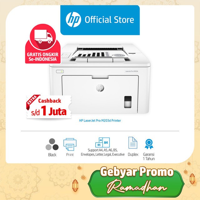 Jual HP LaserJet Pro M203d Printer / Mono / Print | Shopee Indonesia