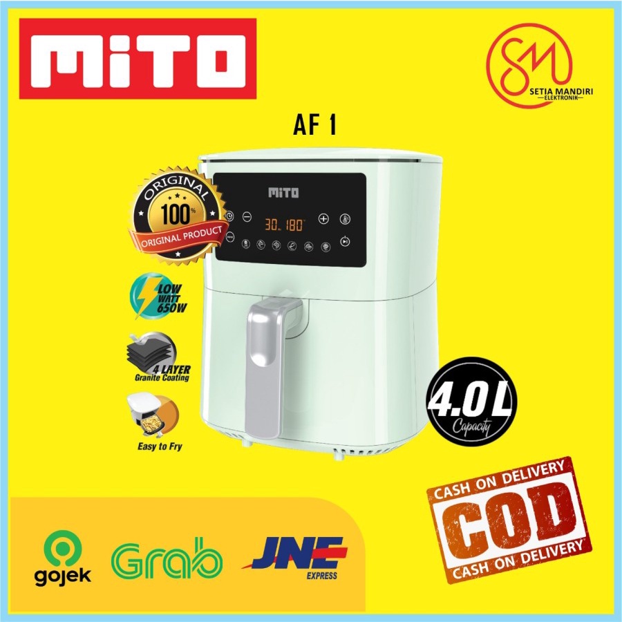 Jual MITO AF1 Digital Air Fryer 4 Liter Low Watt - AirFryer DigiFry AF ...