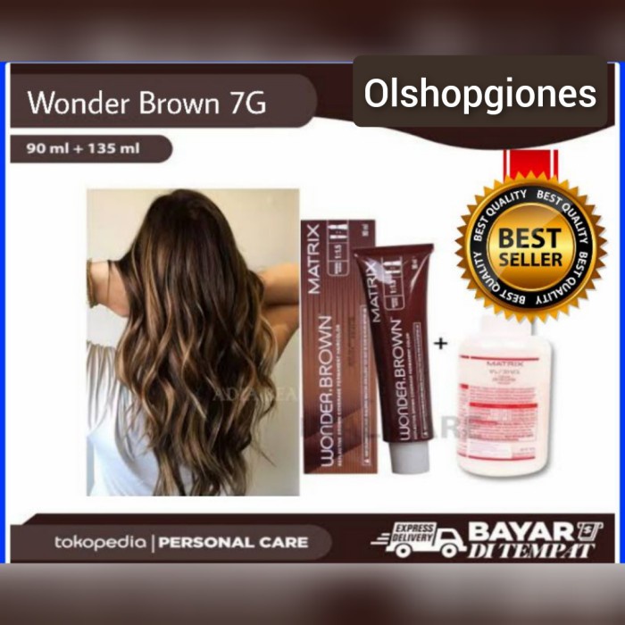 Jual QRS0X-69 Matrix Cat Wonder Brown WB-7G gold Cat Rambut + Oxydant ...