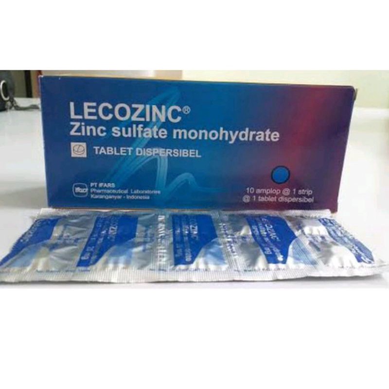 Jual LECOZINC TABLET 20mg 100 TABLET PER BOX ZINC SULFATE MONOHYDRATE ...