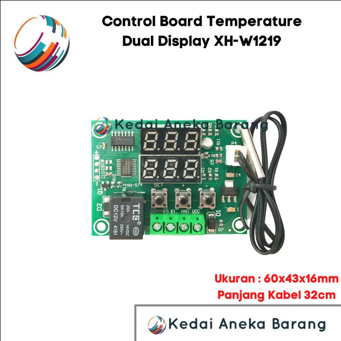 Jual Thermostat XH-W1219 W1219 Temperature Controller Dual LED Display Suhu | Shopee Indonesia