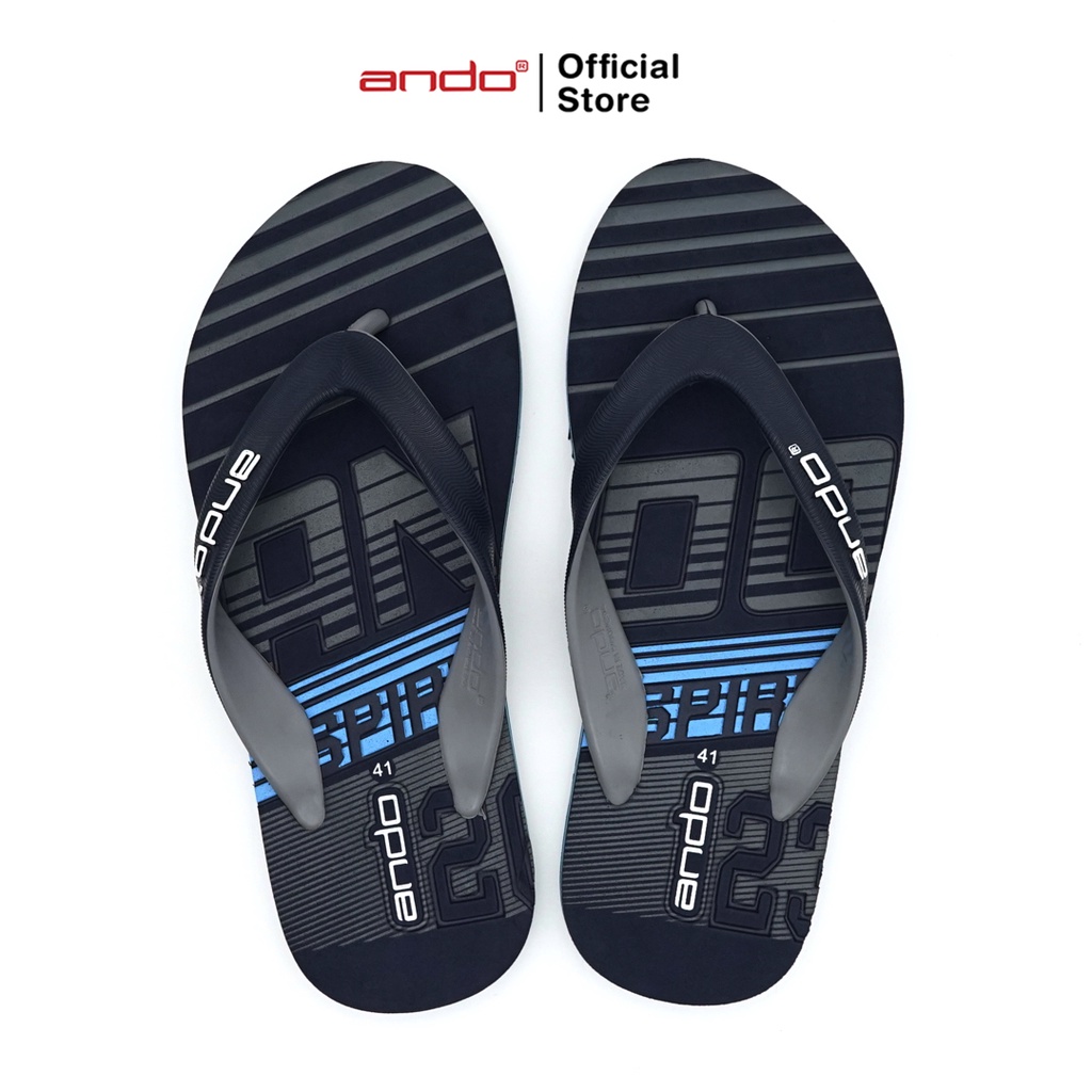 Jual Ando Official Sandal Jepit Jukey Pria Dewasa - Navy/Abu-Abu ...
