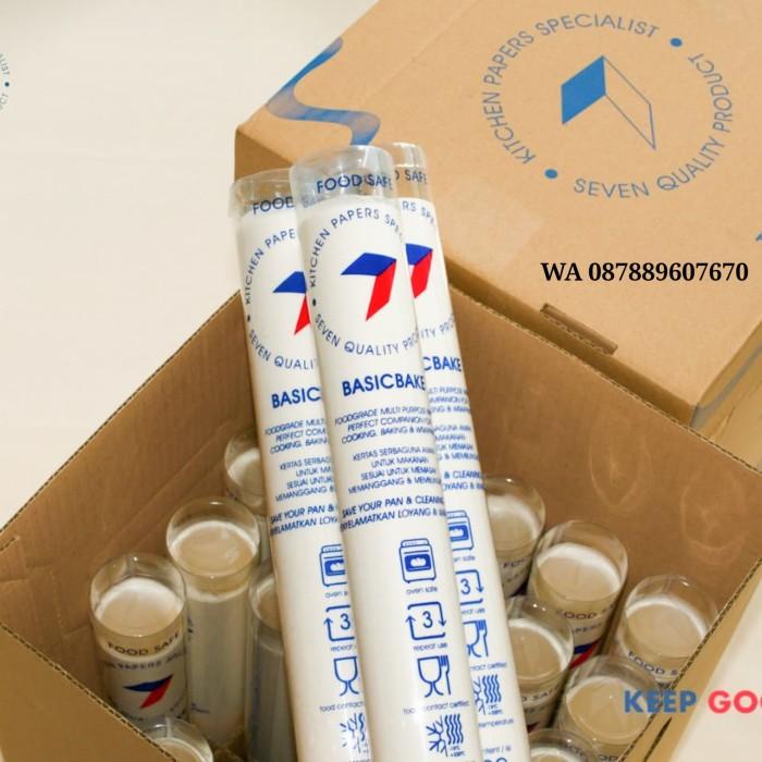 Jual SEVEN BAKING PAPER PUTIH 60 x 40 CM WITH TUBE TABUNG ISI 20 lembar ...