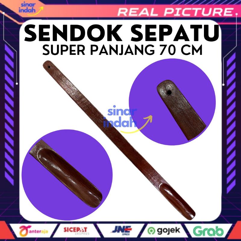 Jual Sendok Sepatu 70cm Kayu Shoe Horn Pengiah Sepatu Sudip Sepatu ...