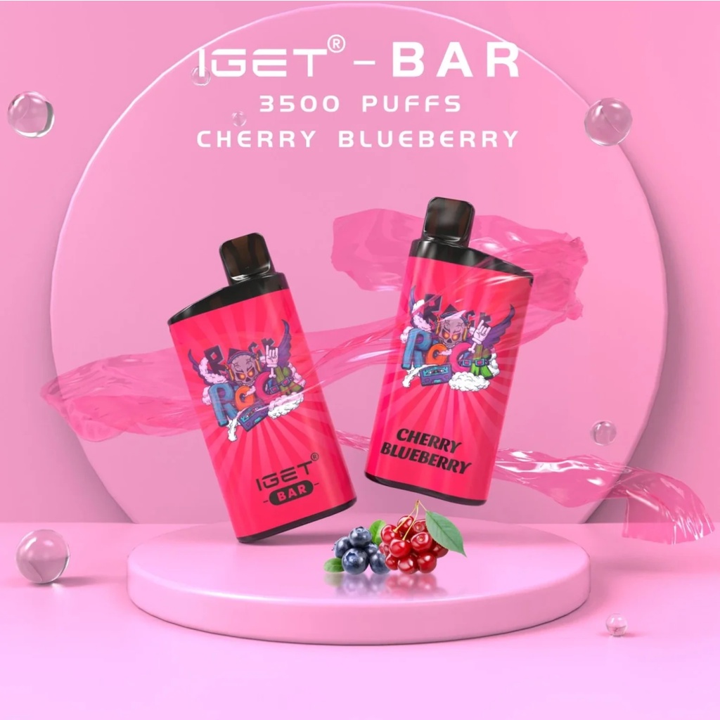 Jual IGET BAR Disposable pods 3500 Cherry blueberry | Shopee Indonesia
