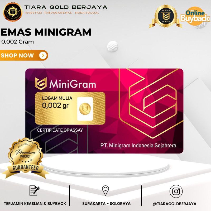 Jual EMAS_MINIGRAM 0.002 Gram LOGAM MULIA 24 KARAT DIJAMIN ORIGINAL | Shopee Indonesia