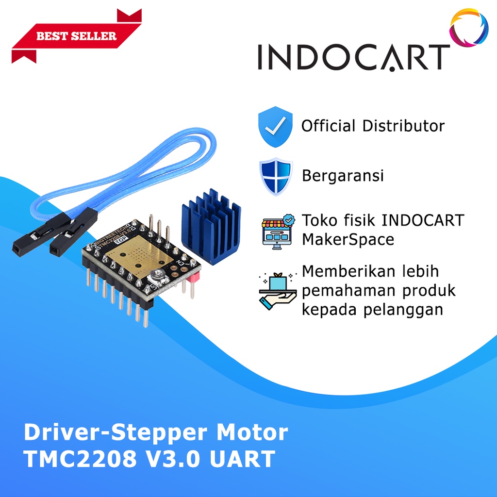 Jual INDOCART Driver-Stepper Motor 3D Printer Bigtreetech TMC2208 V3.0 ...