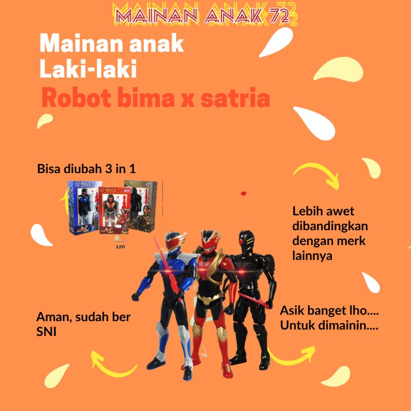 Jual Mainan robot Bima x anak | robot Bima x ksatria | Shopee Indonesia
