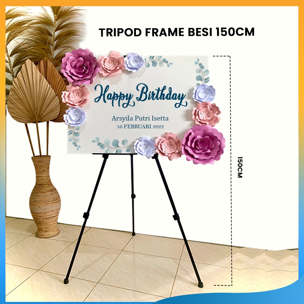 Jual Karangan Papan Bunga Kertas 60x80 cm Tema 3 Dusty Pink Plus ...