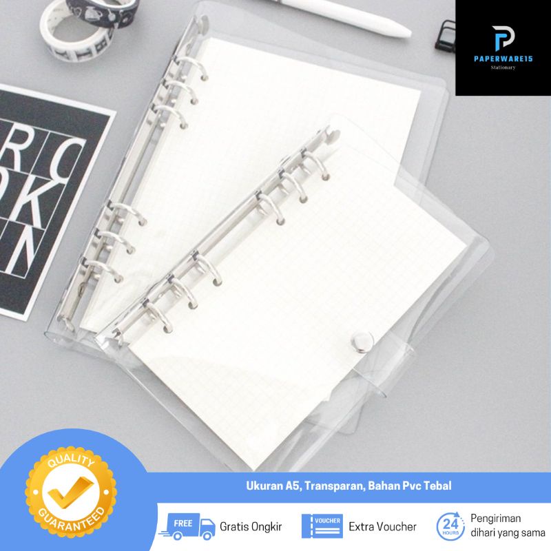 Jual binder a5 transparan / binder aesthetic/planner organizer | Shopee ...