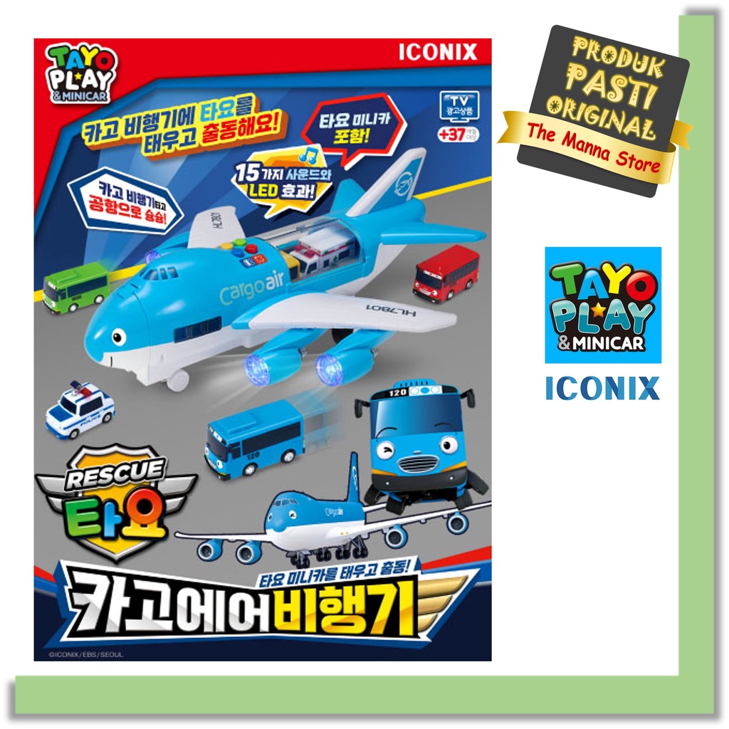 Jual Iconix Tayo The Little Bus Minicar Cargo Airplane Korean Toys Animation Mainan Anak ...